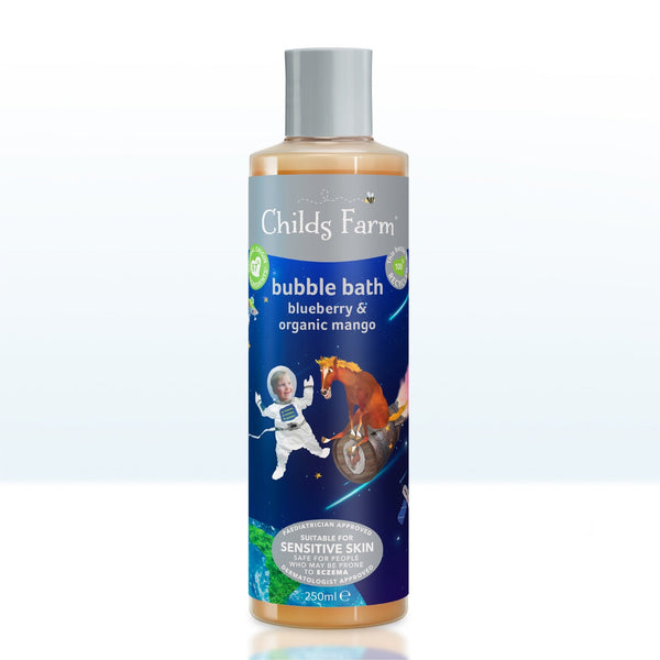 Childs Farm Schaumbad fur Kinder Blaubeere und Bio Mango sanft und langanhaltend von Dermatologen und Kinderarzten zugelassen haut und umweltfreundlich vegan und tierversuchsfrei
