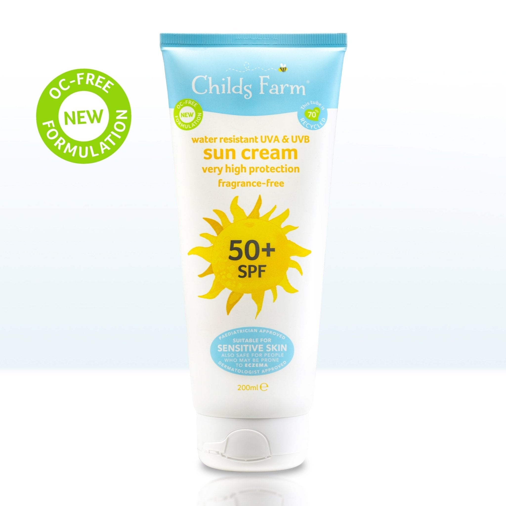 Childs Farm SPF 50+ Sun Cream for Sensitive Skin - Fragrance-Free ...